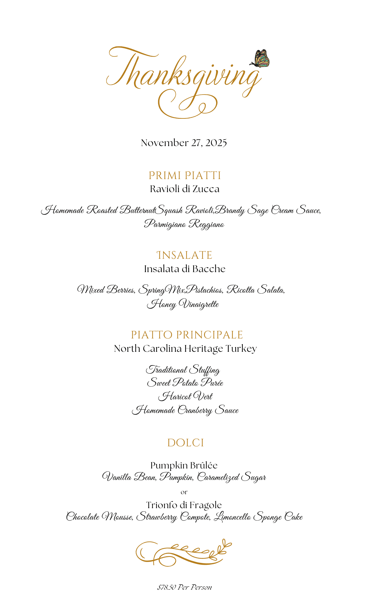 Thanksgiving 2025 Orlando - Christini's Ristorante Italiano